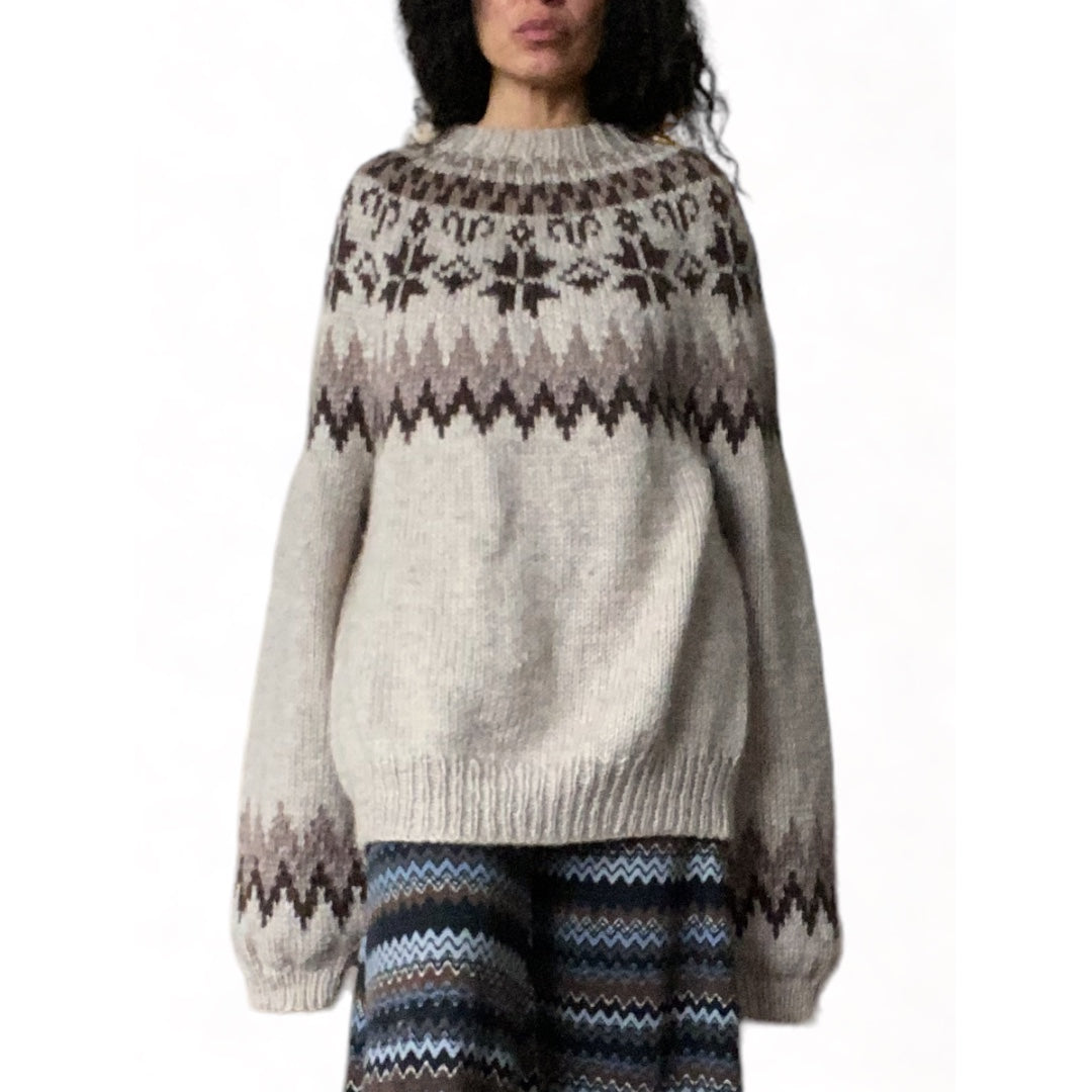 Beige Faire Isle Sweater – LaliSimone Beige Faire Isle Sweater – LaliSimone